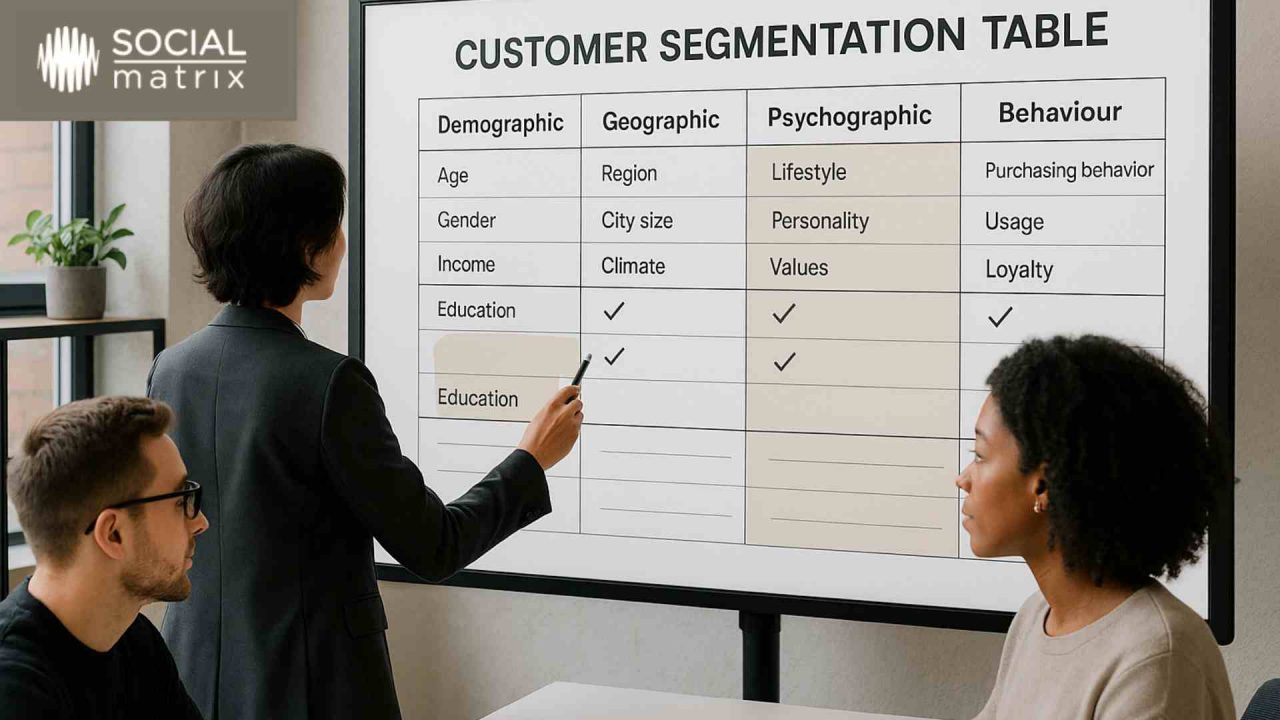Customer Segmentation Table - Social Matrix